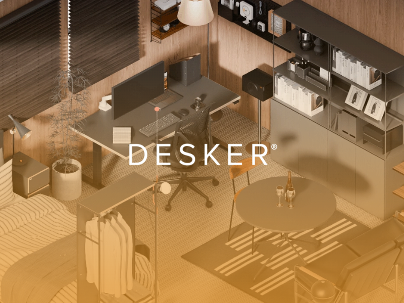 일과 쉼이 함께하는 나만의 완벽한 홈오피스 공간, 데스커(DESKER)와 함께 만들다 | AI · 3D인테리어, 아키스케치